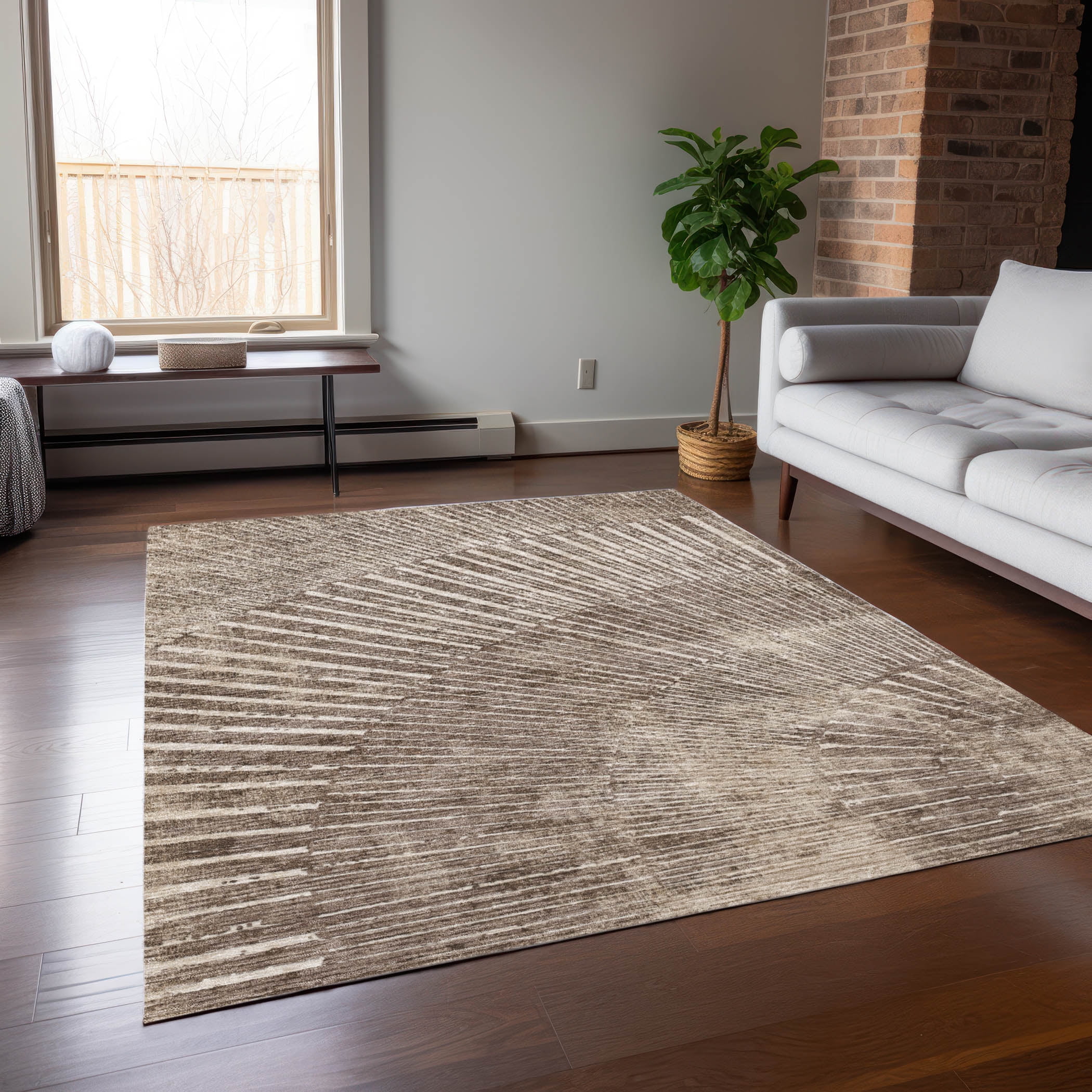Addison Rugs Chantille Indoor/Outdoor Transitional Organic Taupe ...
