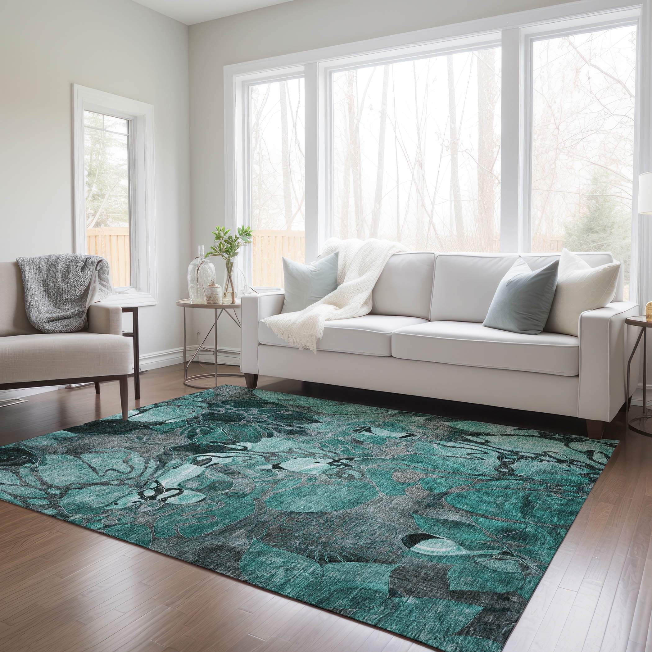 Chantille ACN558 Teal 8 x 10 Rug - Walmart.com