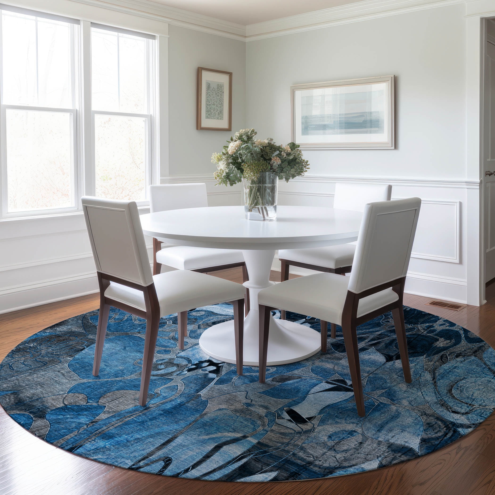 Chantille ACN558 Blue 8 x 8 Rug - Walmart.com