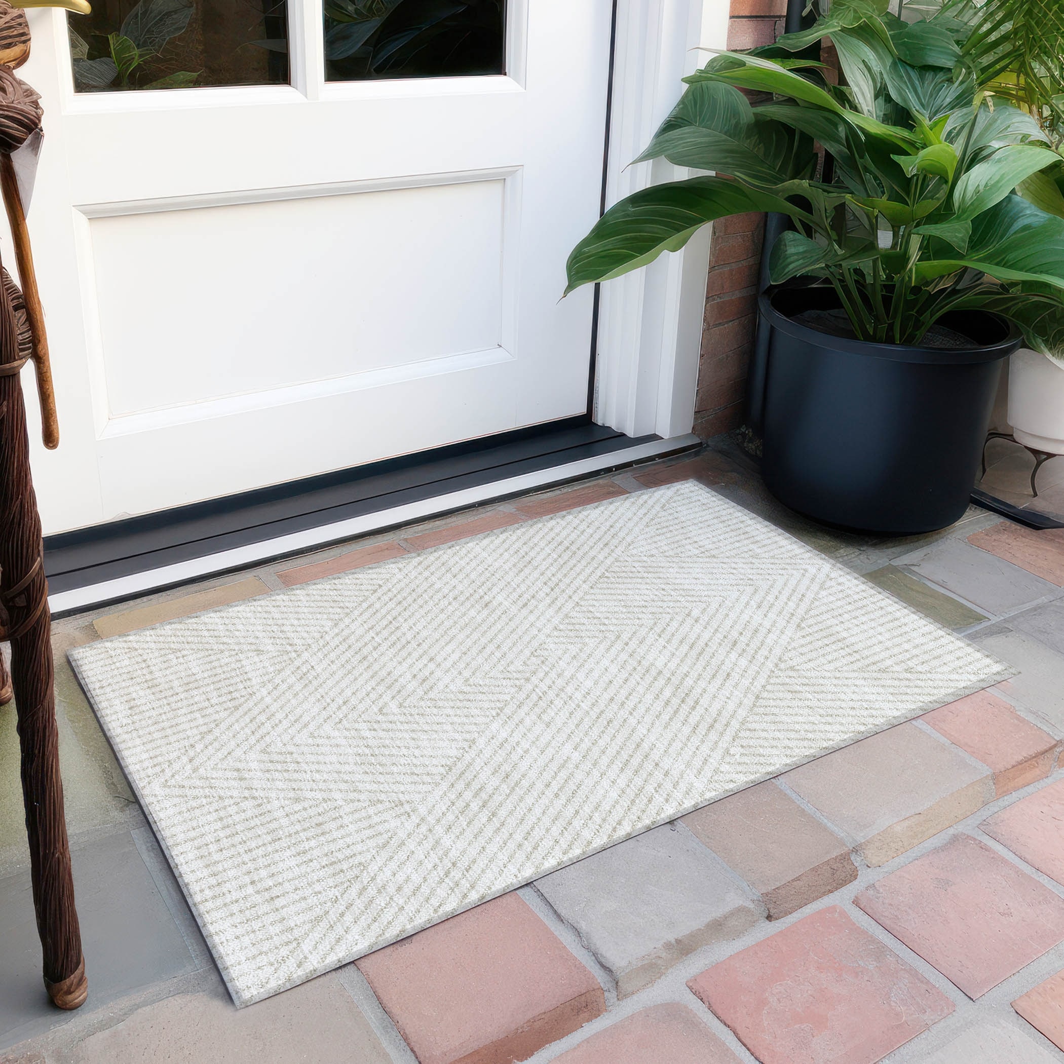Addison Rugs Machine Washable Indoor/ Outdoor Modern Geo Chantille Rug ...