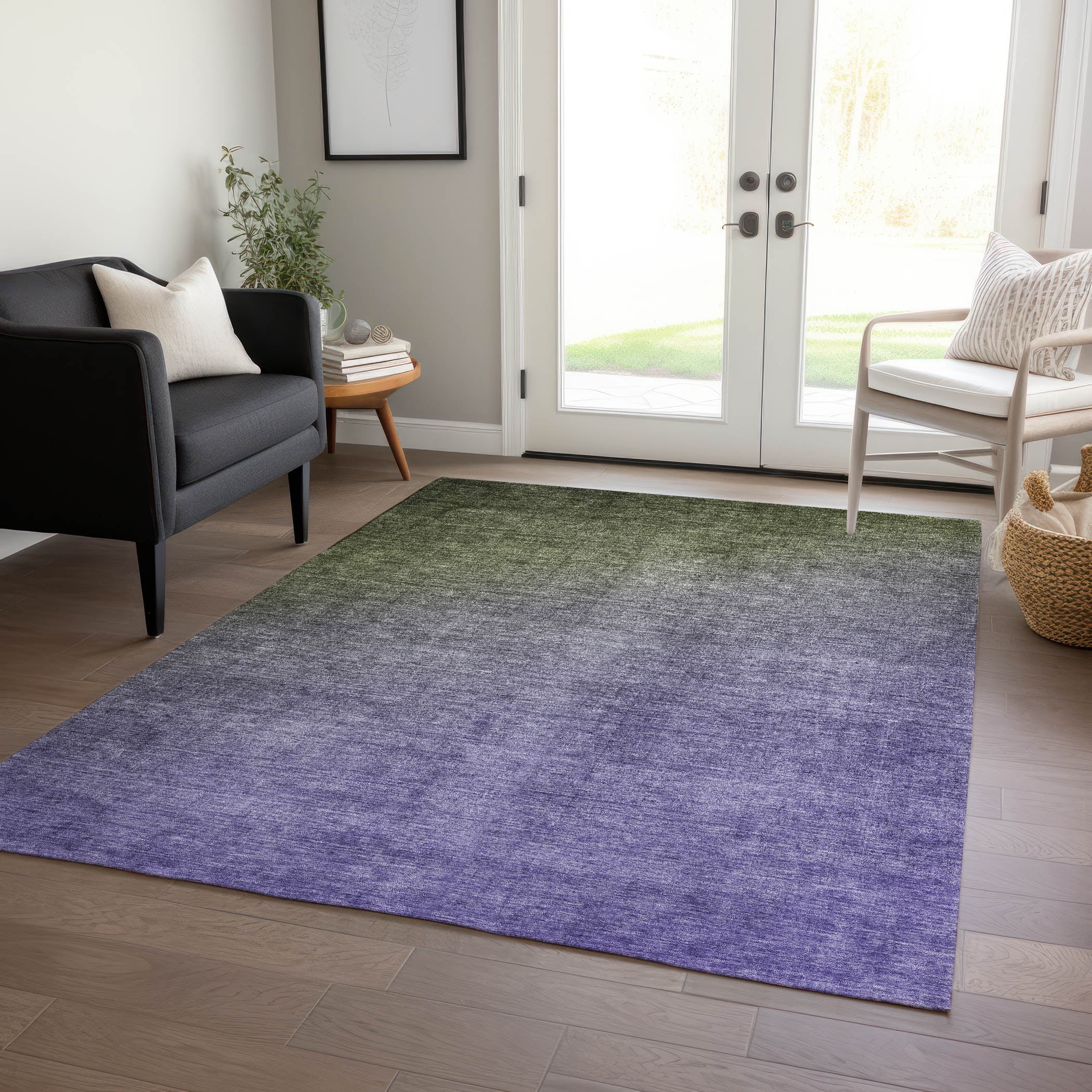 Addison Rugs Chantille Indoor/Outdoor Transitional Ombre Olive Washable ...