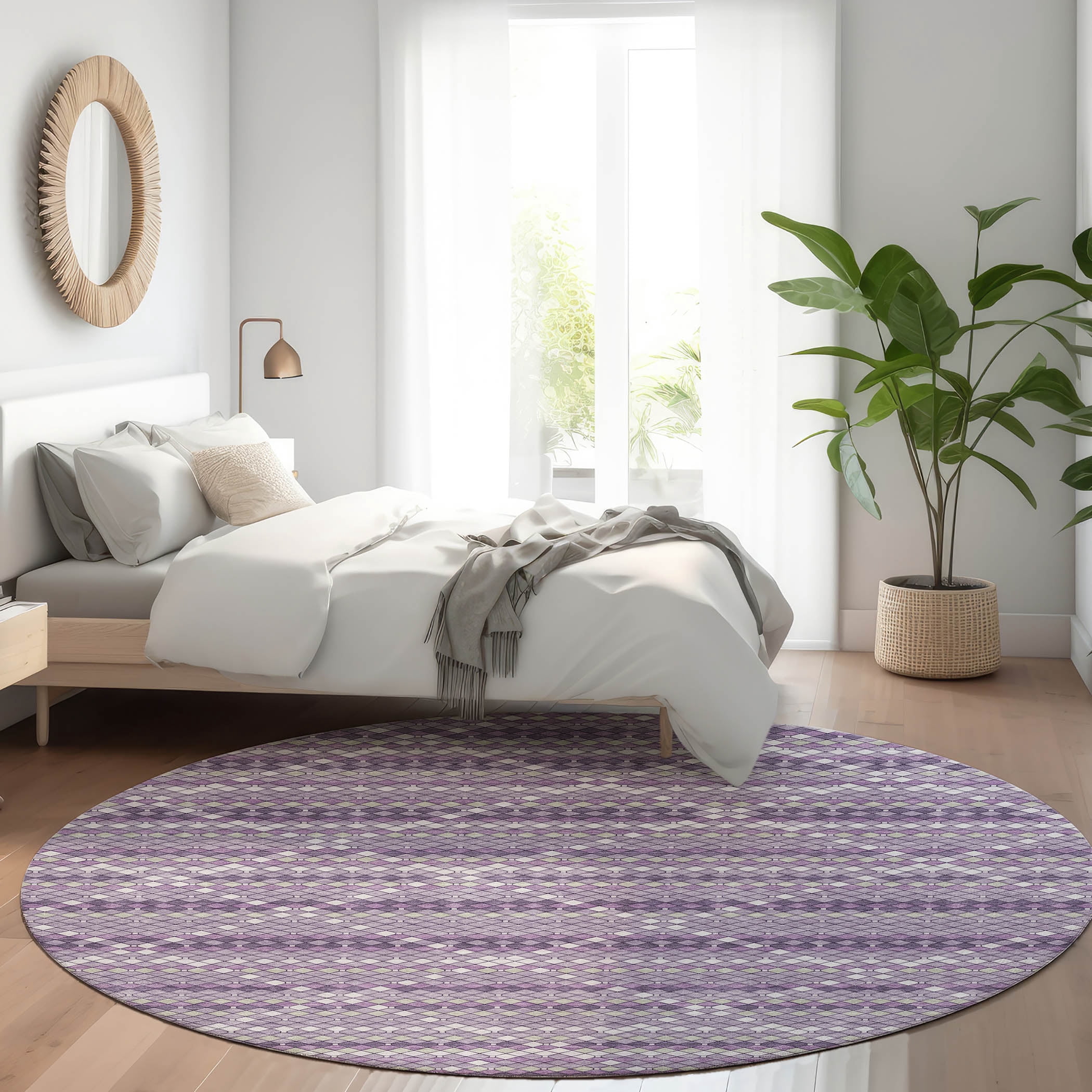 Addison Rugs Chantille Indoor/Outdoor Transitional Lattice Purple ...