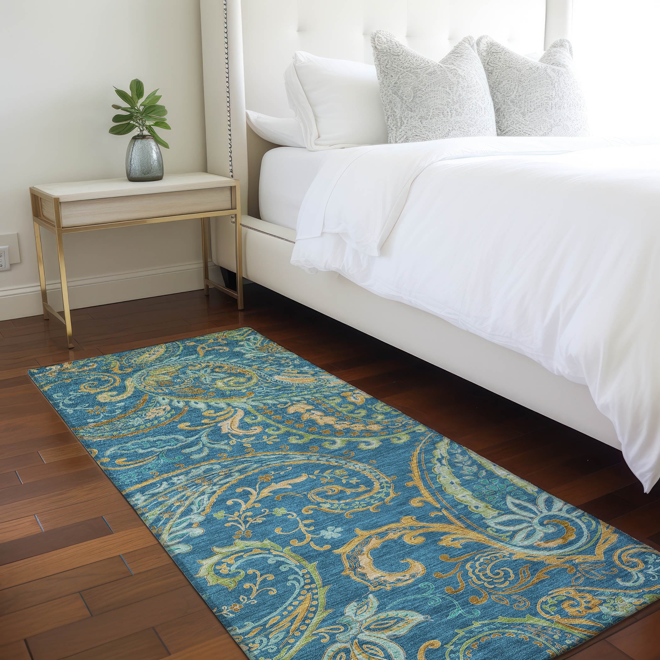 Addison Rugs Machine Washable Indoor/ Outdoor Paisley Chantille Rug ...