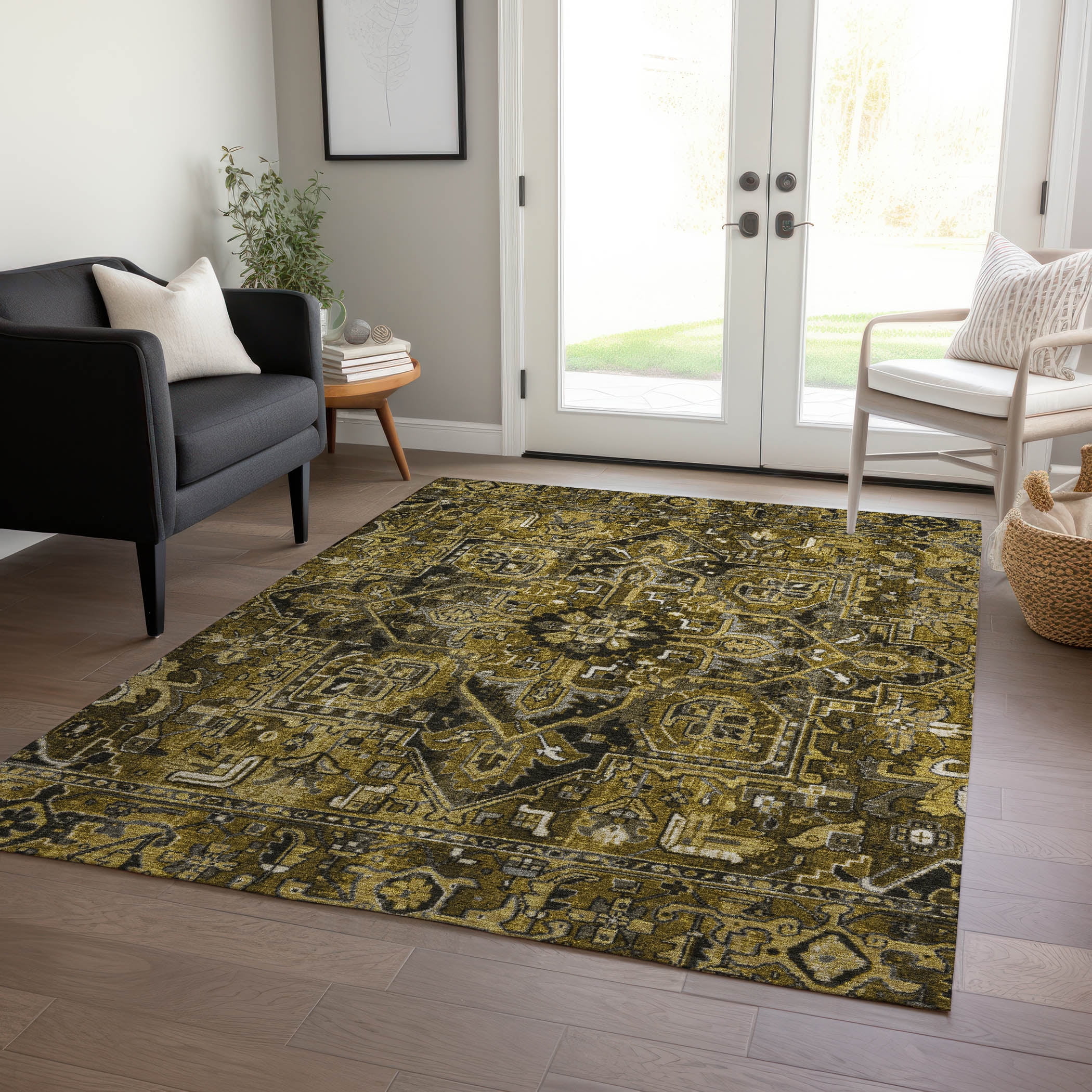 Addison Rugs Chantille Indoor/Outdoor Traditional Oriental Brown ...