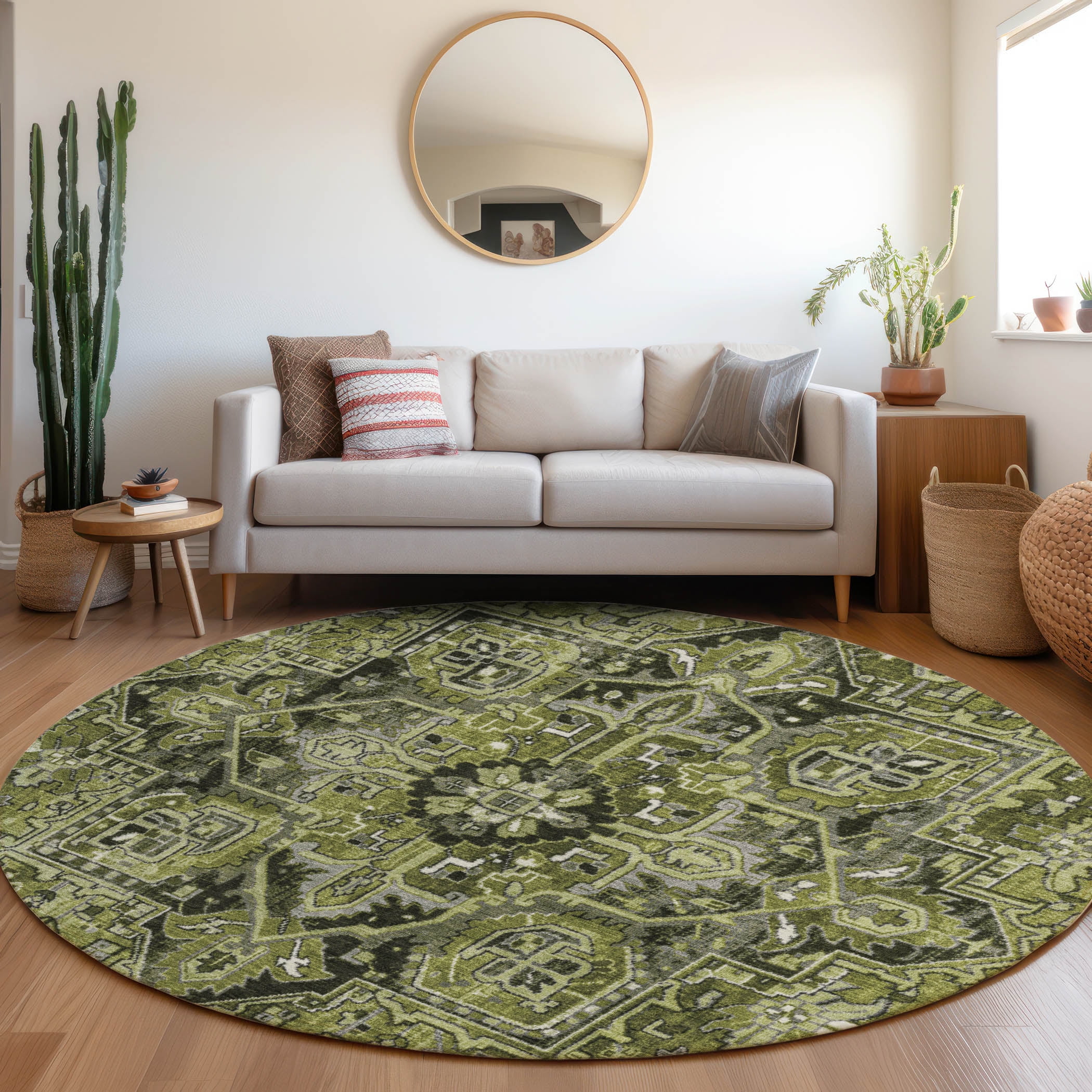 Addison Rugs Chantille Indoor/Outdoor Traditional Oriental Olive ...
