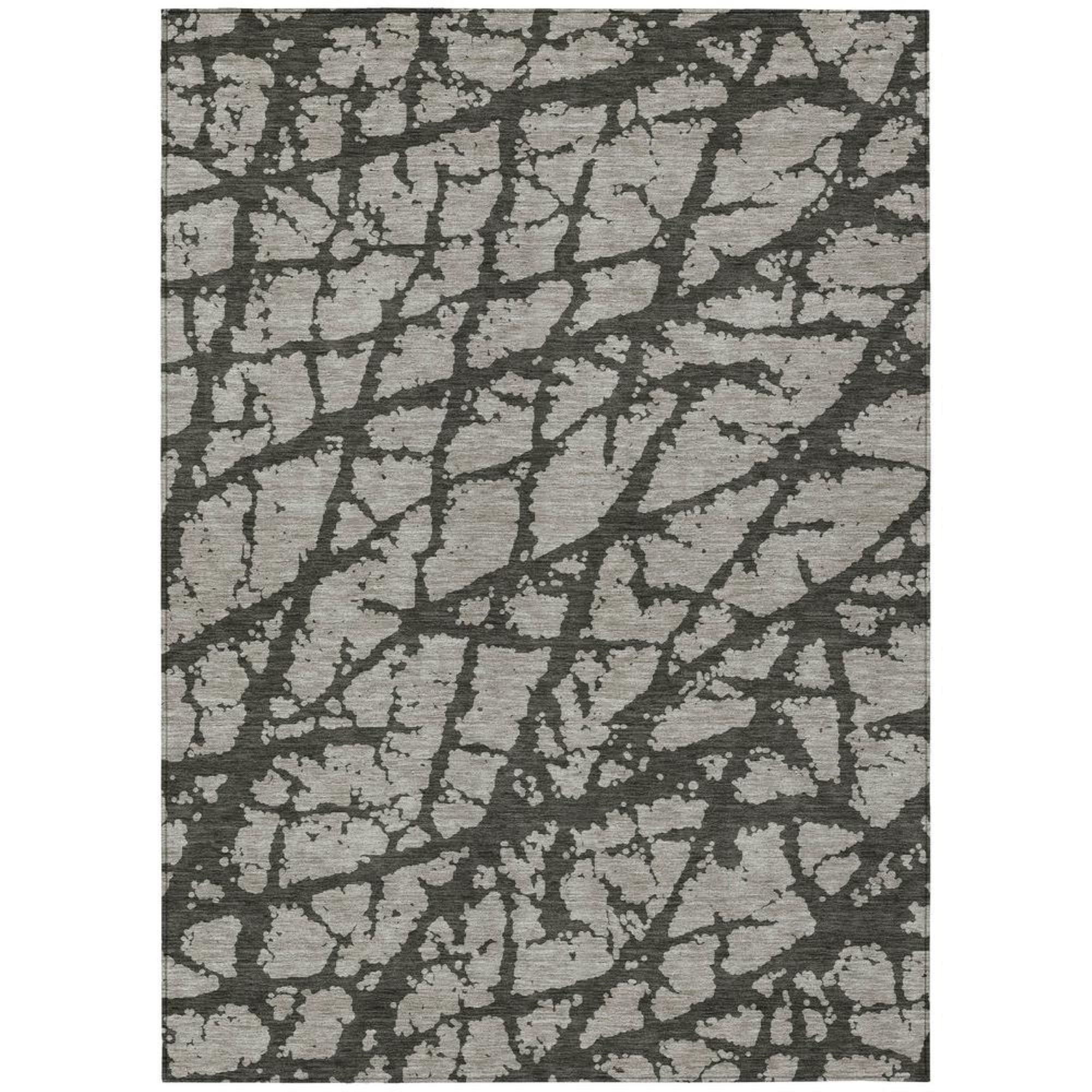 Addison Rugs Machine Washable Indoor/ Outdoor Transitional Gray Crackle ...