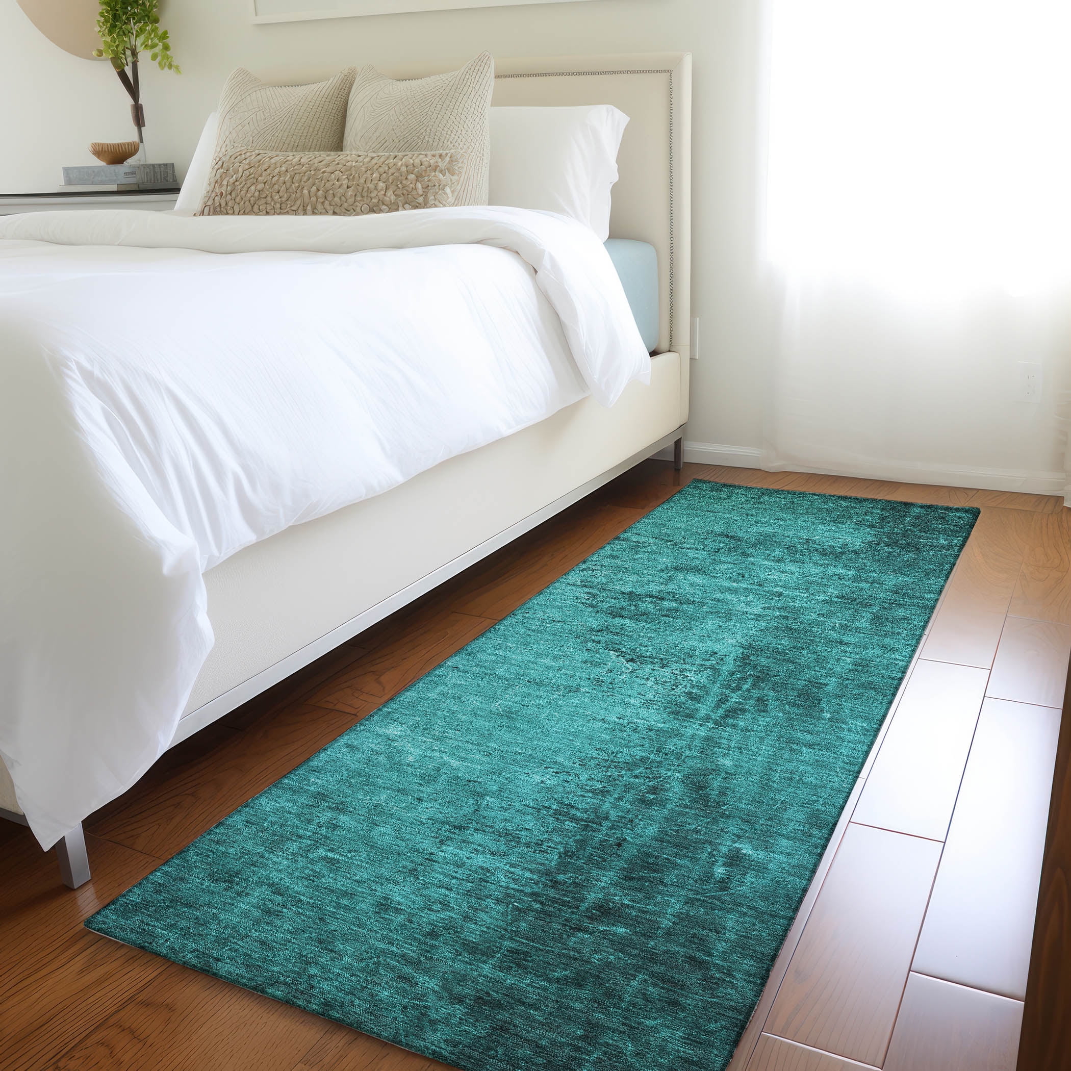 Addison Rugs Chantille Indoor/Outdoor Transitional Organic Teal ...