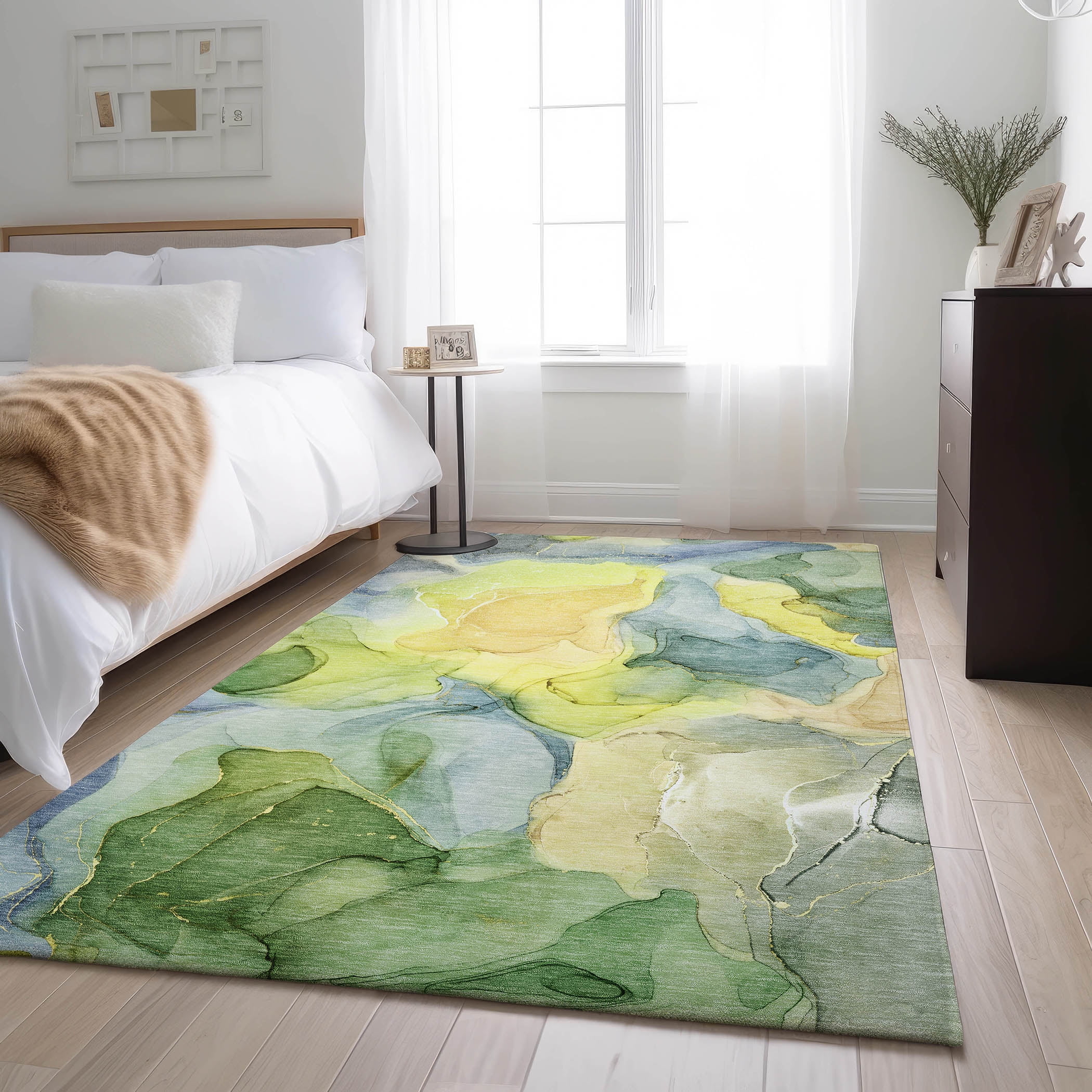 Addison Rugs Mayfield AMF504 Yellow 8' x 10' Indoor Premium Machine ...