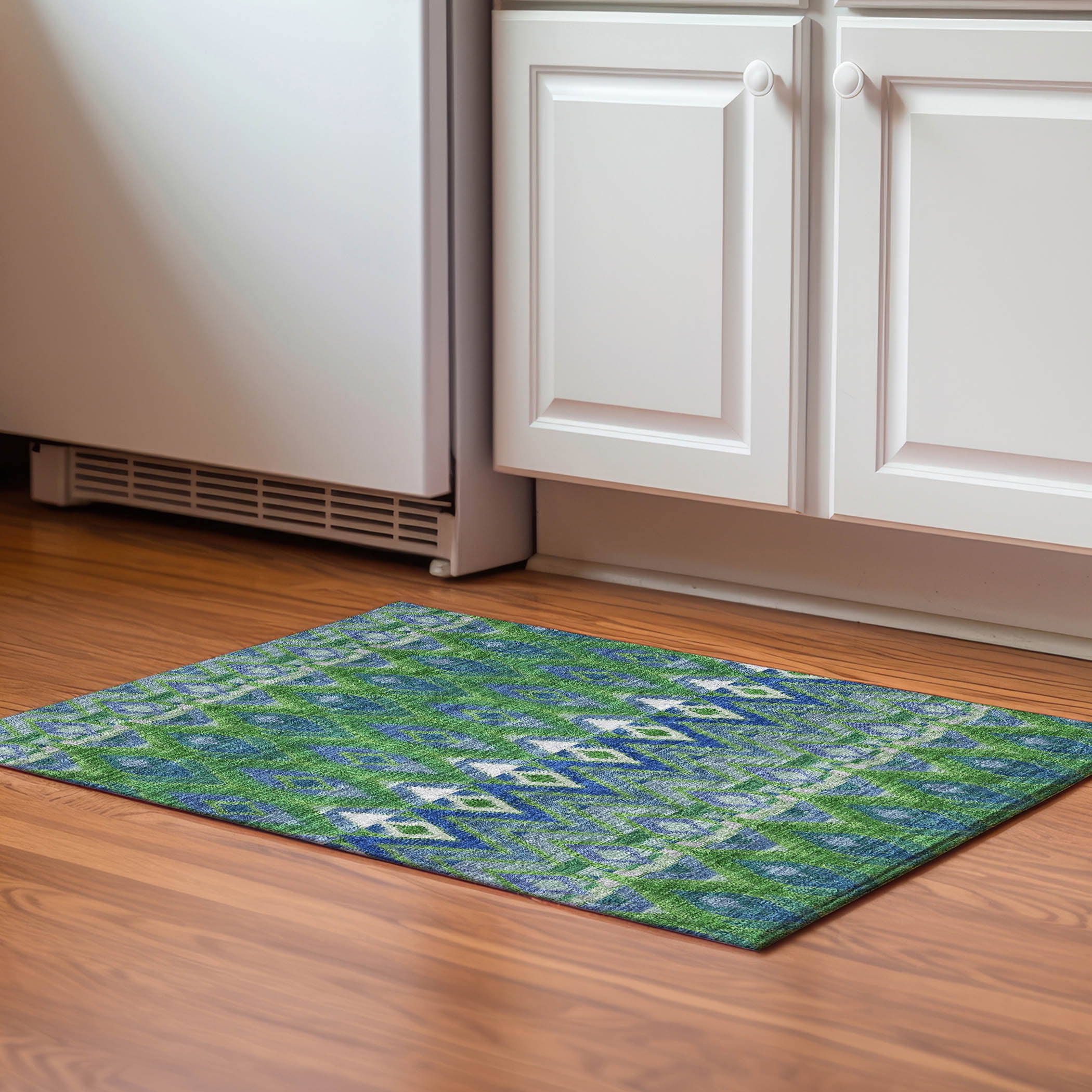 Addison Rugs Mayfield Washable Transitional Southwest Green Rectangle ...