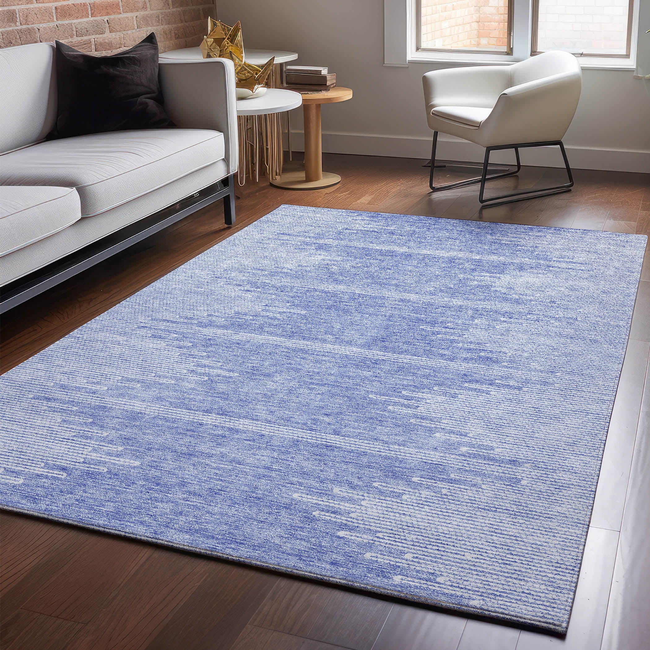 Addison Rugs Mayfield Washable Transitional Modern Denim Rectangle Rug ...