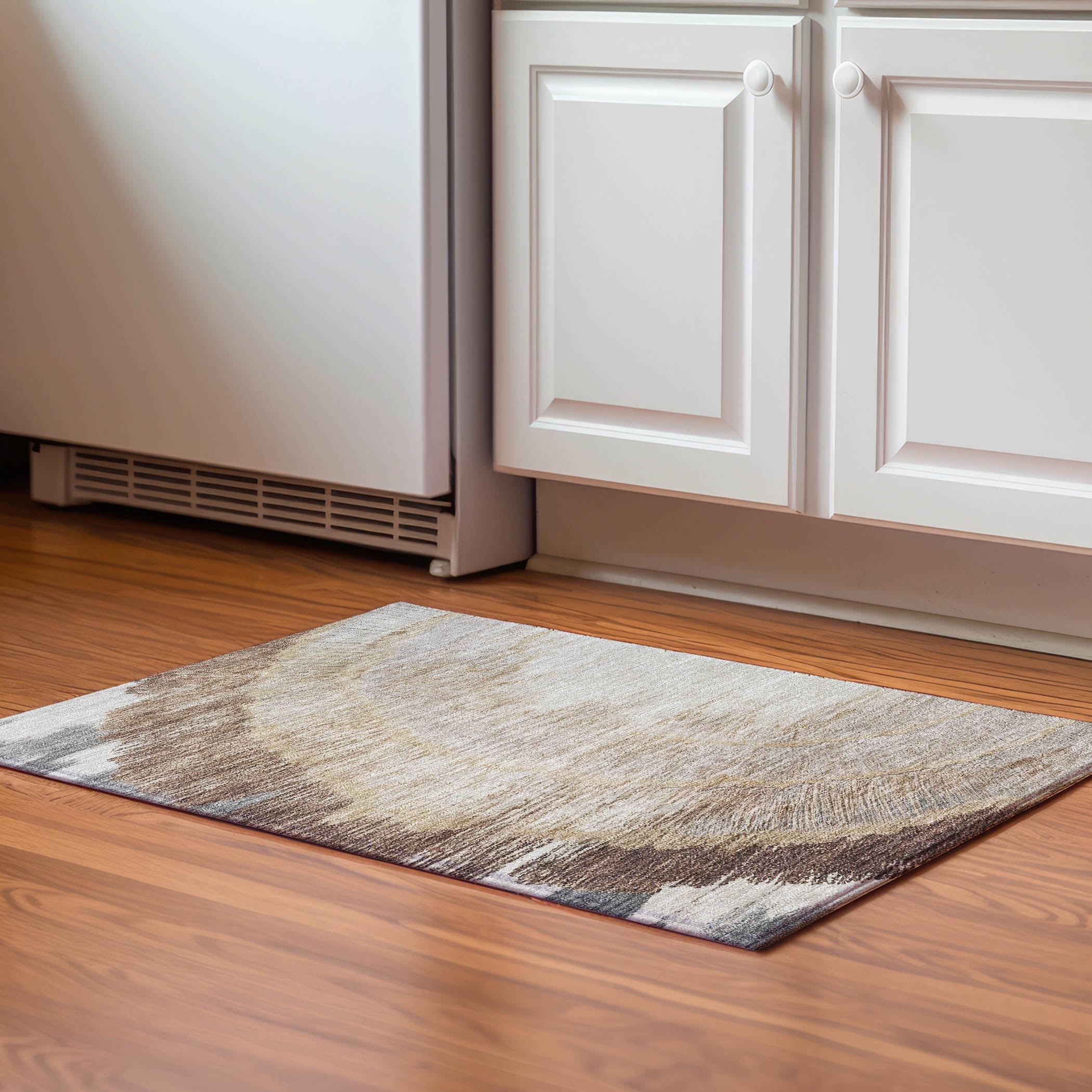 Addison Rugs Mayfield Washable Transitional Spiral Brown Rectangle Rug ...