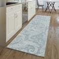 Addison Rugs Mayfield Washable Transitional Paisley Denim Runner Rug, 2 ...