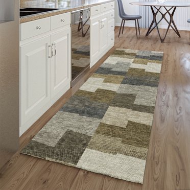 Addison Rugs Mayfield Washable Transitional Floral Blue Runner Rug, 2'3 ...