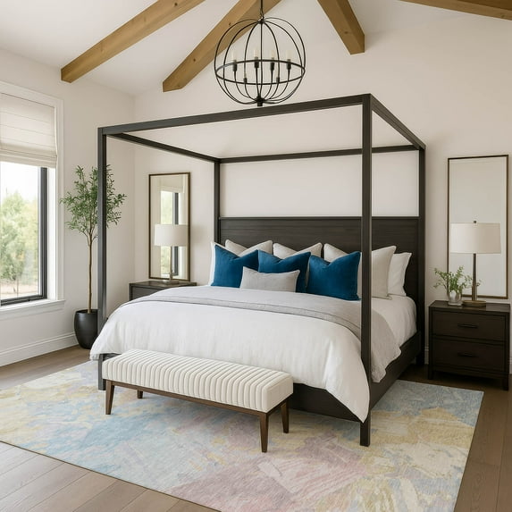 Addison Rugs Mayfield Premium Machine Washable Transitional Abstract Sky Rectangle Rug, 8' X 10 ...