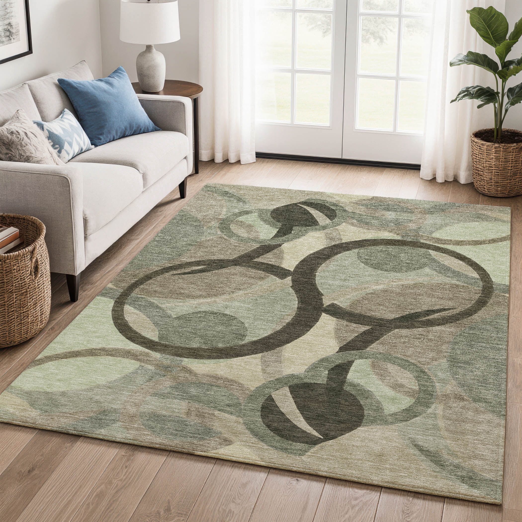 Addison Rugs Mayfield Premium Machine Washable Transitional Geometric ...