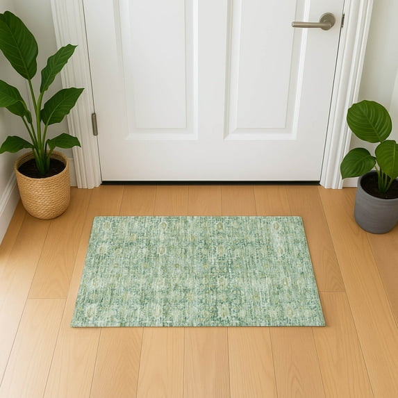 Addison Rugs Mayfield Premium Machine Washable Transitional Modern Aloe ...