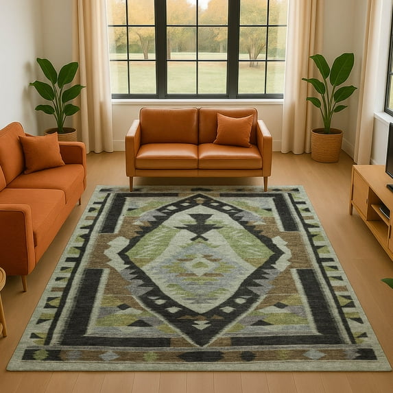 Addison Rugs Mayfield Premium Machine Washable Transitional Tribal ...