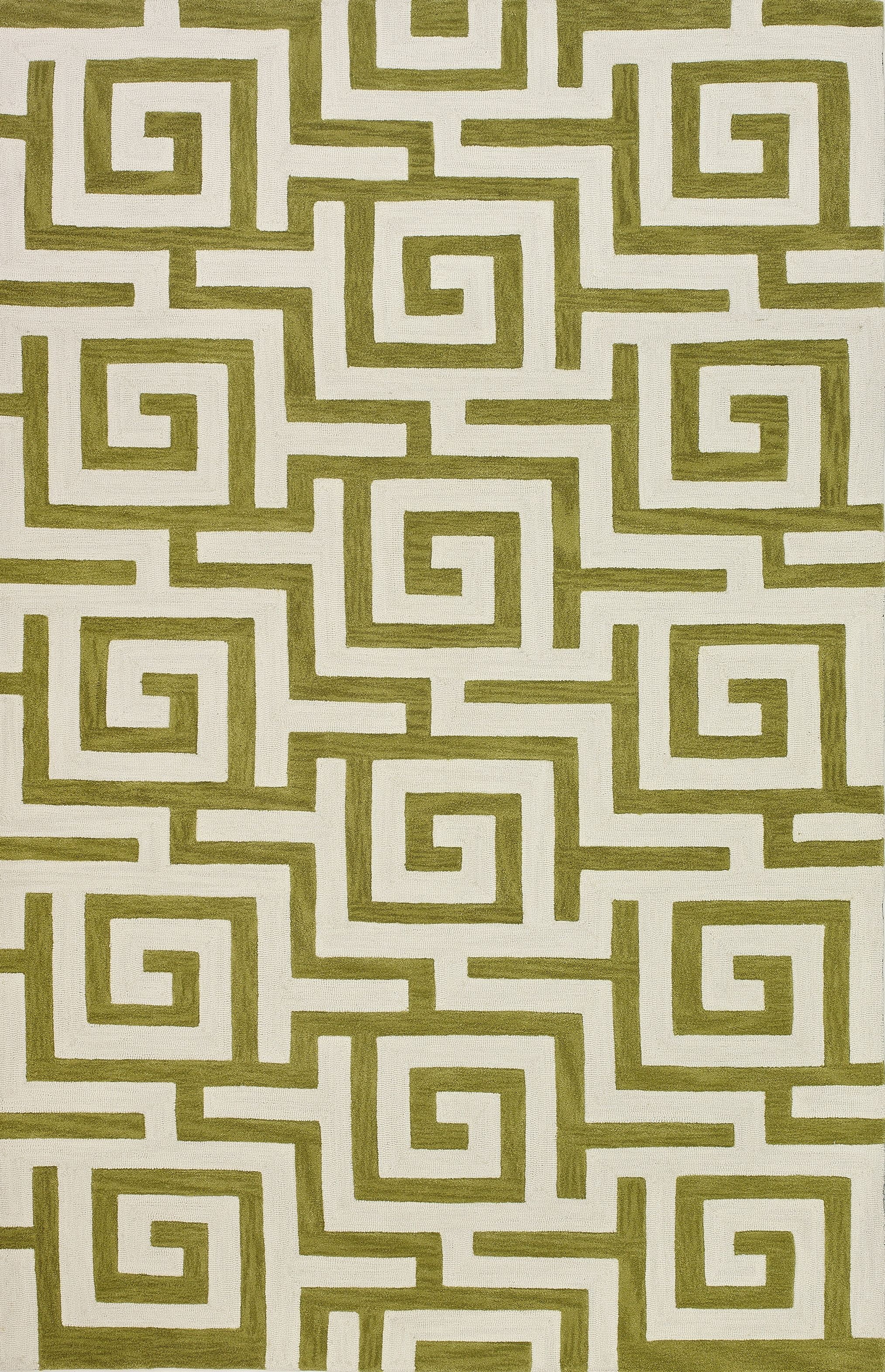Addison Rugs Optics 8' x 10' Rectangle Greek Key Fabric Area Rug in ...