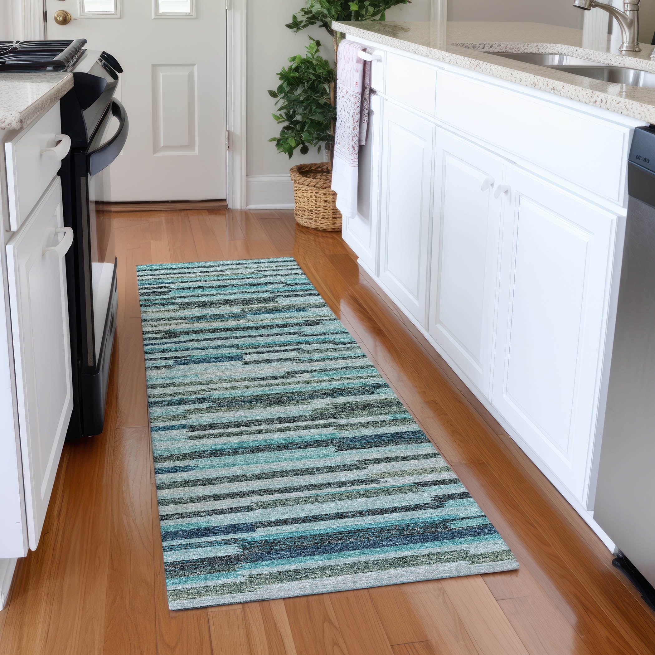 Addison Rugs Mayfield Washable Transitional Stripes, Bars, Horizontal ...
