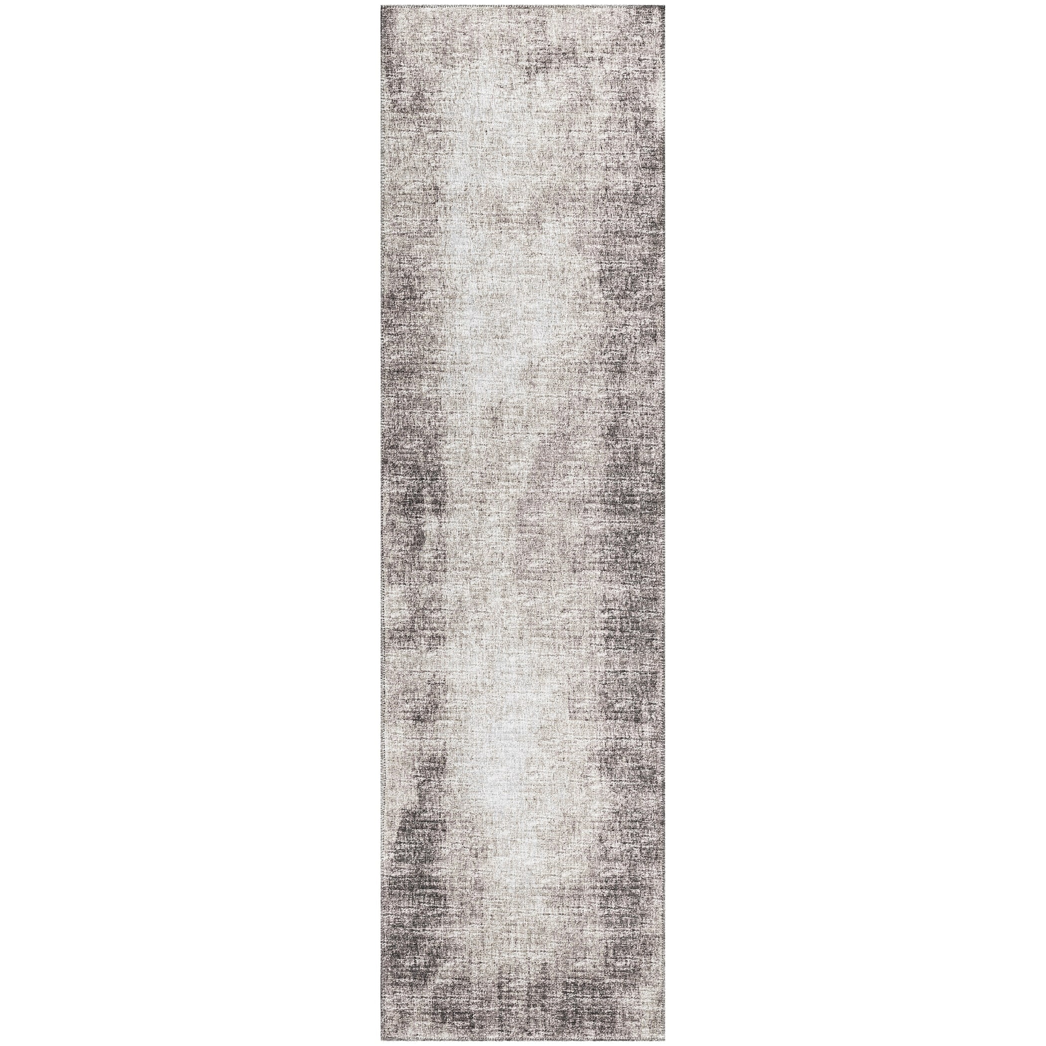 Addison Rugs Rylee Mocha Transitional Abstract 2'3" x 7'6" Runner Rug ...
