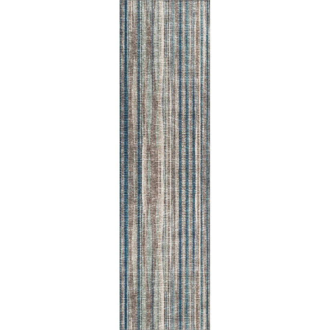 Addison Rugs Waverly Earth Contemporary Striped 2'3" x 7'6" Runner Rug ...