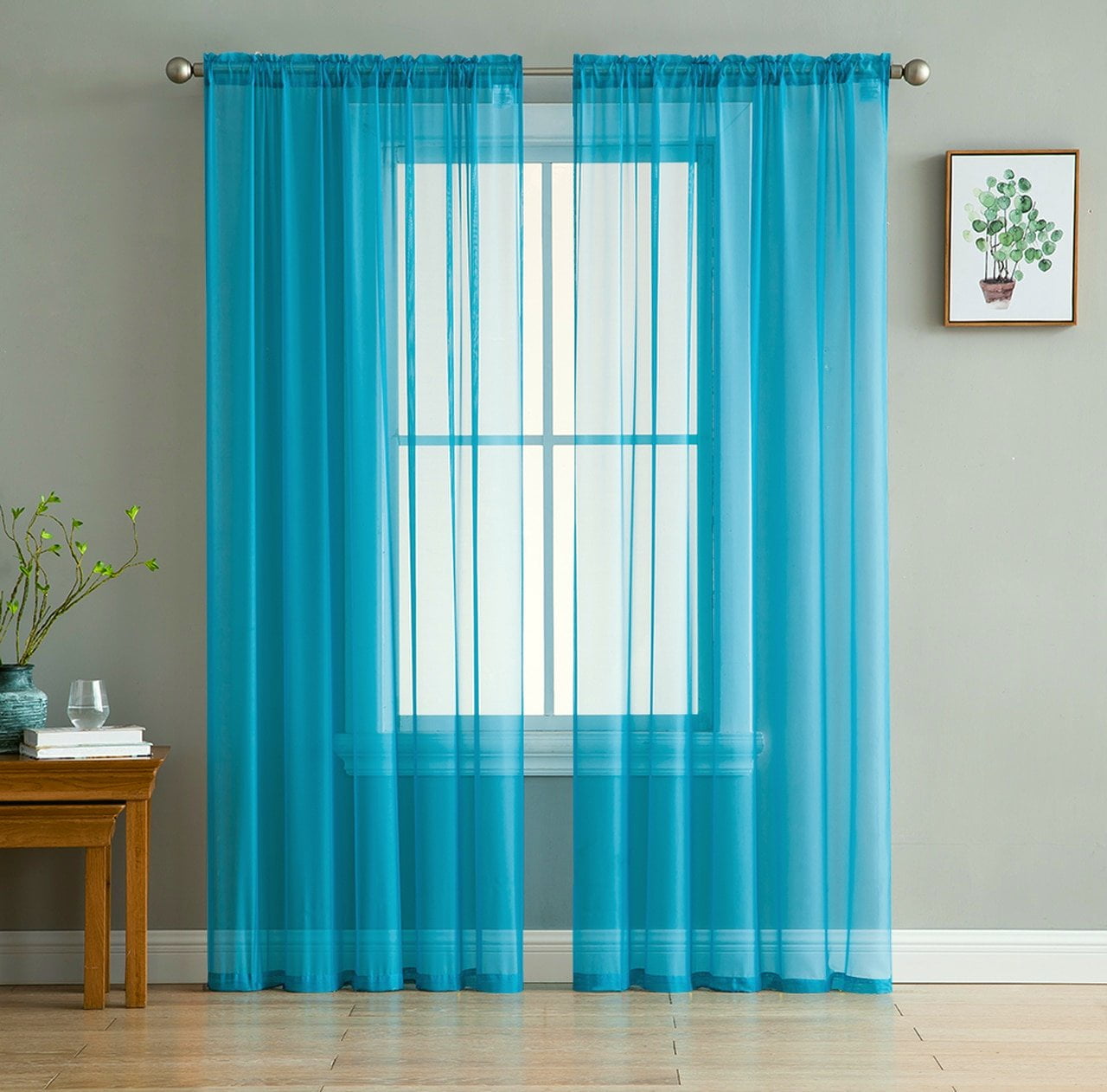 Addison Sheer Voile Solid Panels, 54” x 63” (2 Panels) - Walmart.com