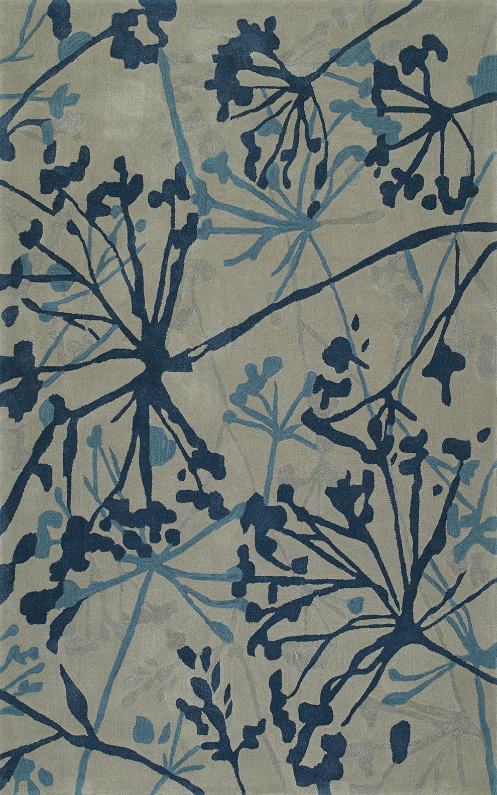 Addison Zenith Casual Floral Blue Area Rug - Walmart.com