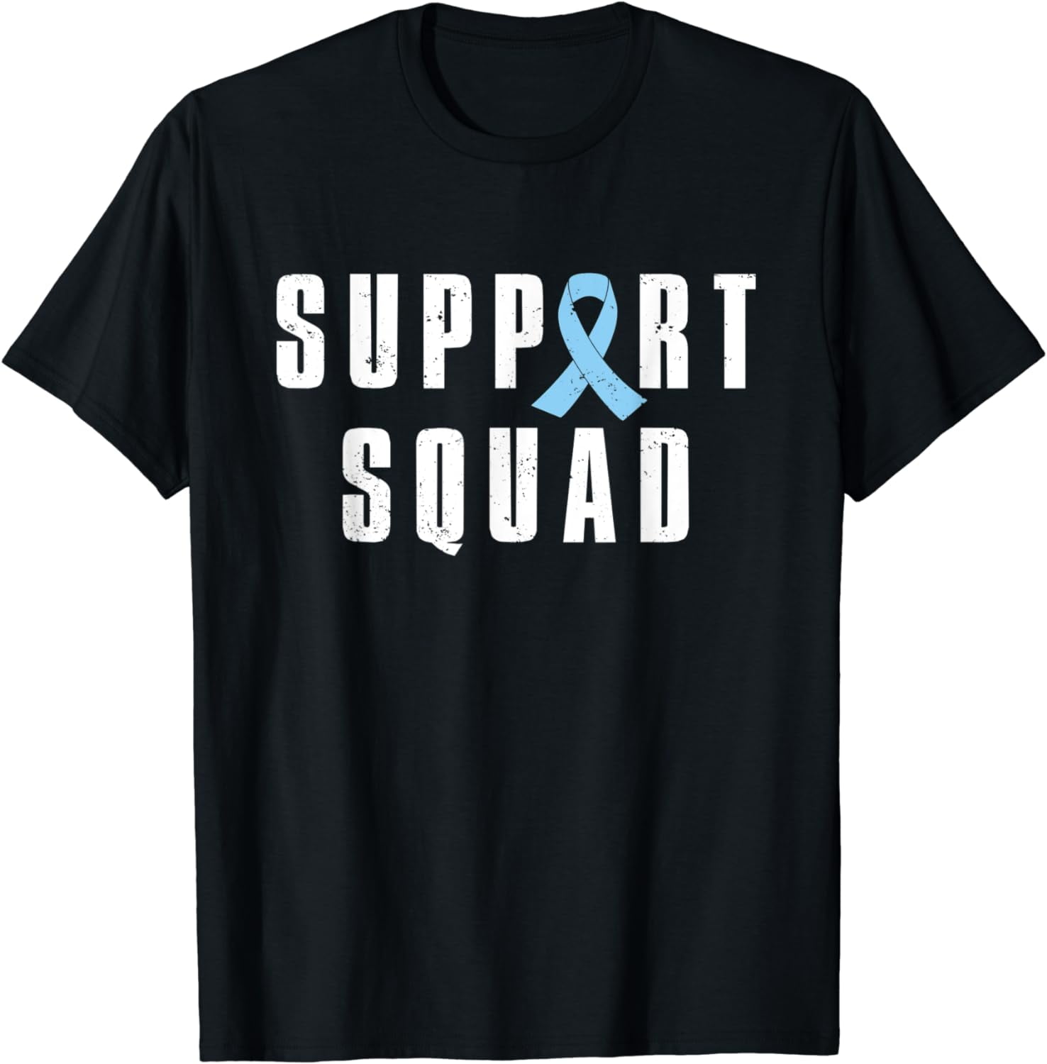 Addisons Disease Awareness Support Squad Light Blue Ribbon T-Shirt ...