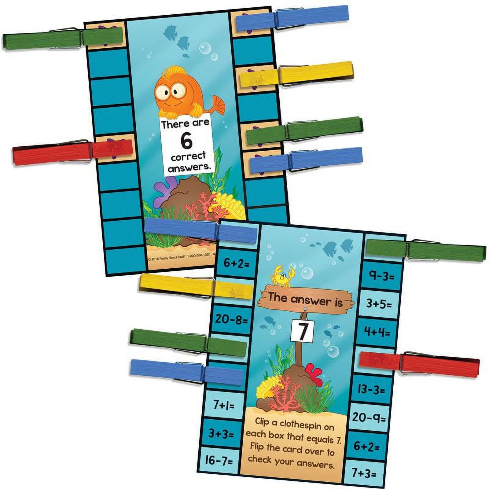 Addition And Subtraction Clip N Check Activity - Walmart.com