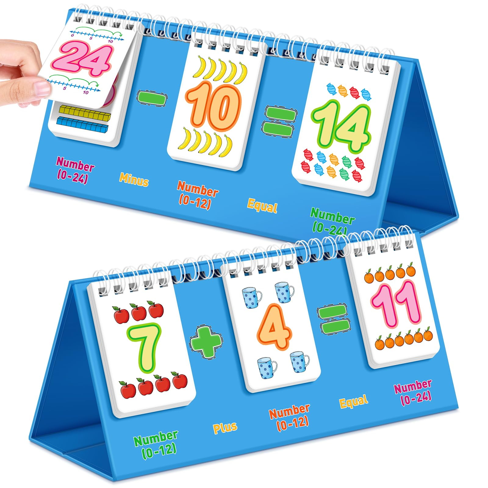Addition And Subtraction Flash Cards,0-24 Math Facts Manipulatives ...
