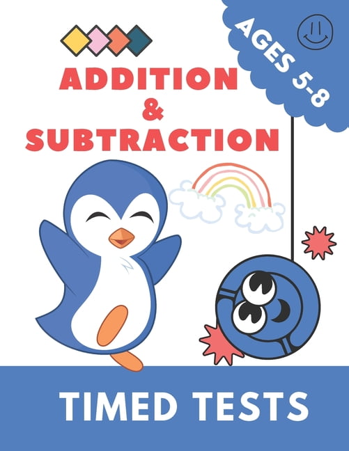 Addition & Subtraction: Math Activity Book For Kids - Timed Tests ...