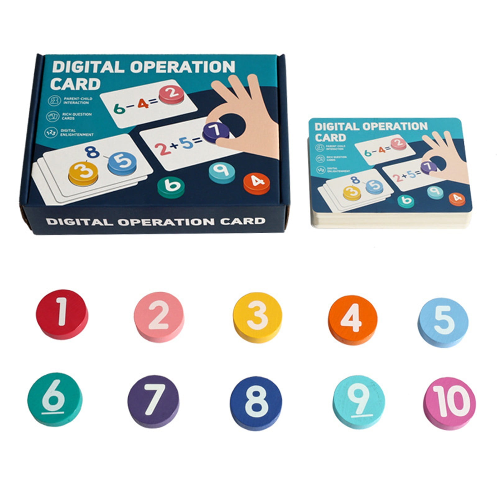 Addition Subtraction Math Building Toy - Digital Operation Matching Game for Early Education ...