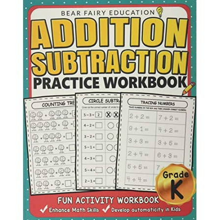 Math Workbook for Preschool and Kindergarten : 65 Pages of Addition ...