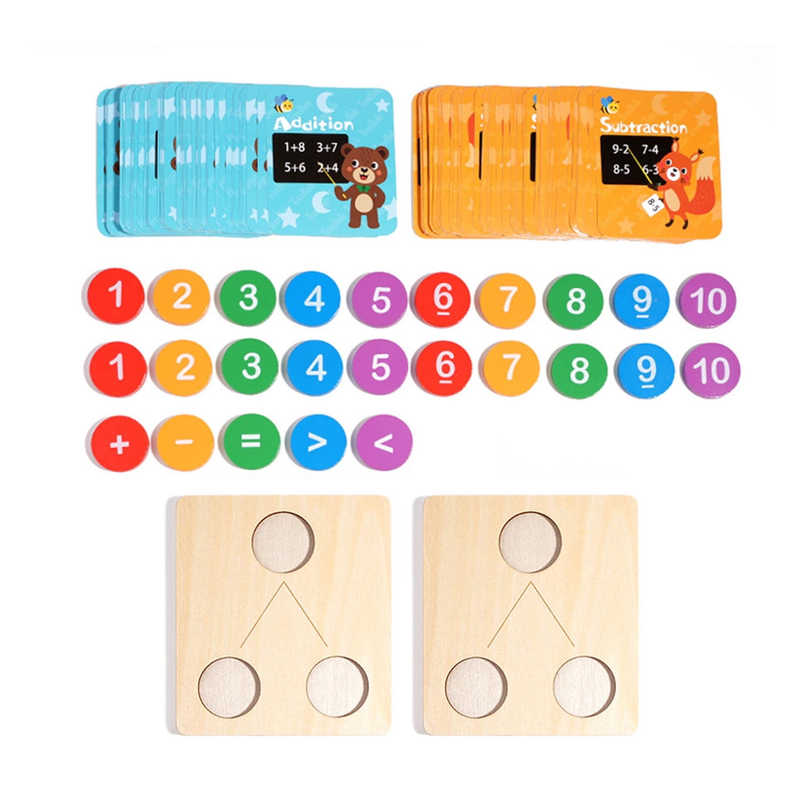 Addition Within 10 Counting & Decomposition Math Game Manipulatives ...