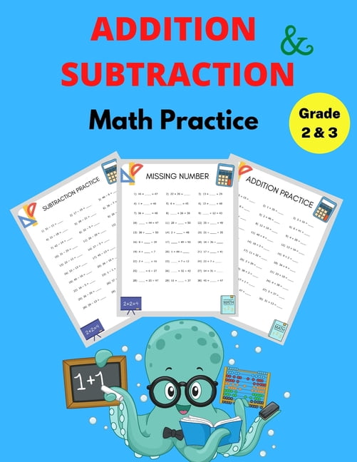 Addition and Subtraction Math Practice Grade 2&3: Math Game Book with ...