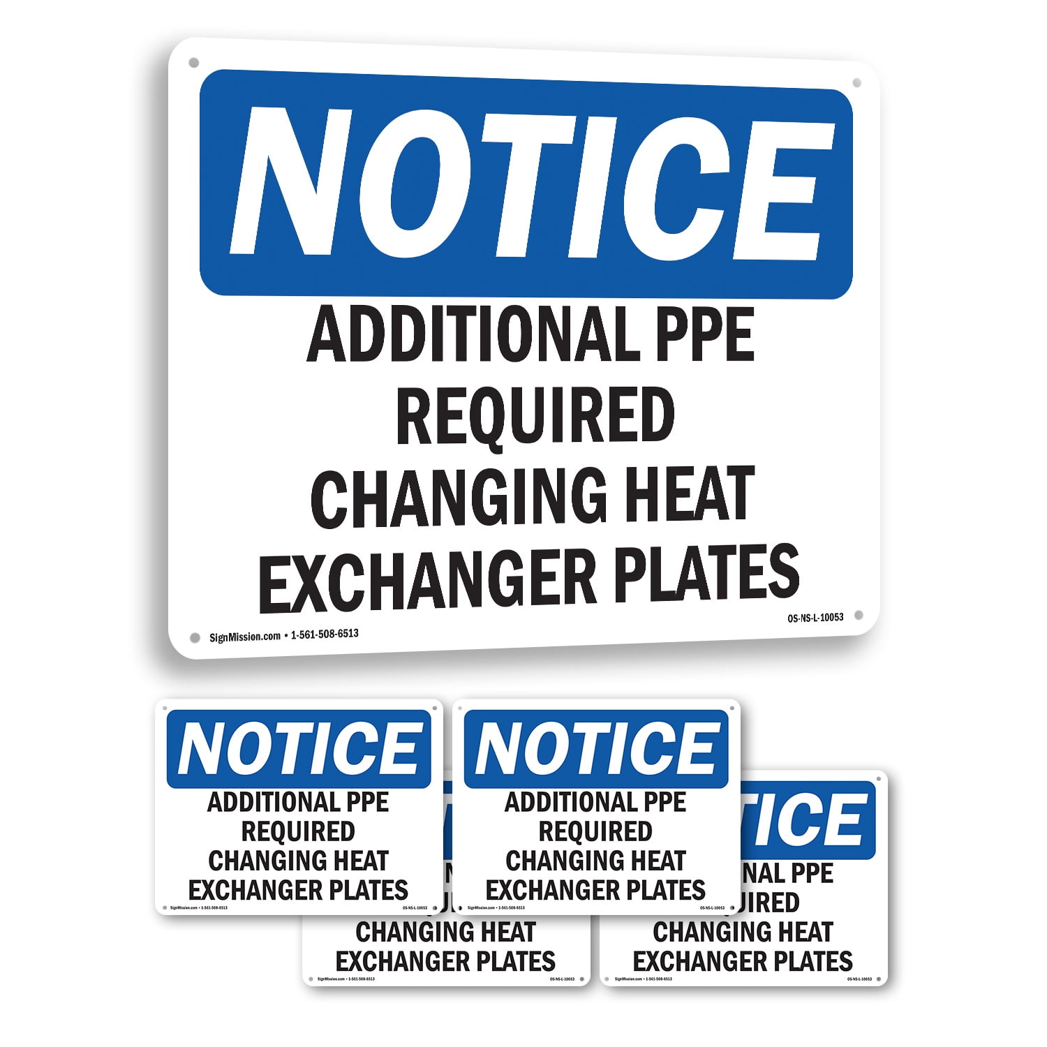 Additional PPE Required Changing Heat Exchanger OSHA Notice Rigid ...