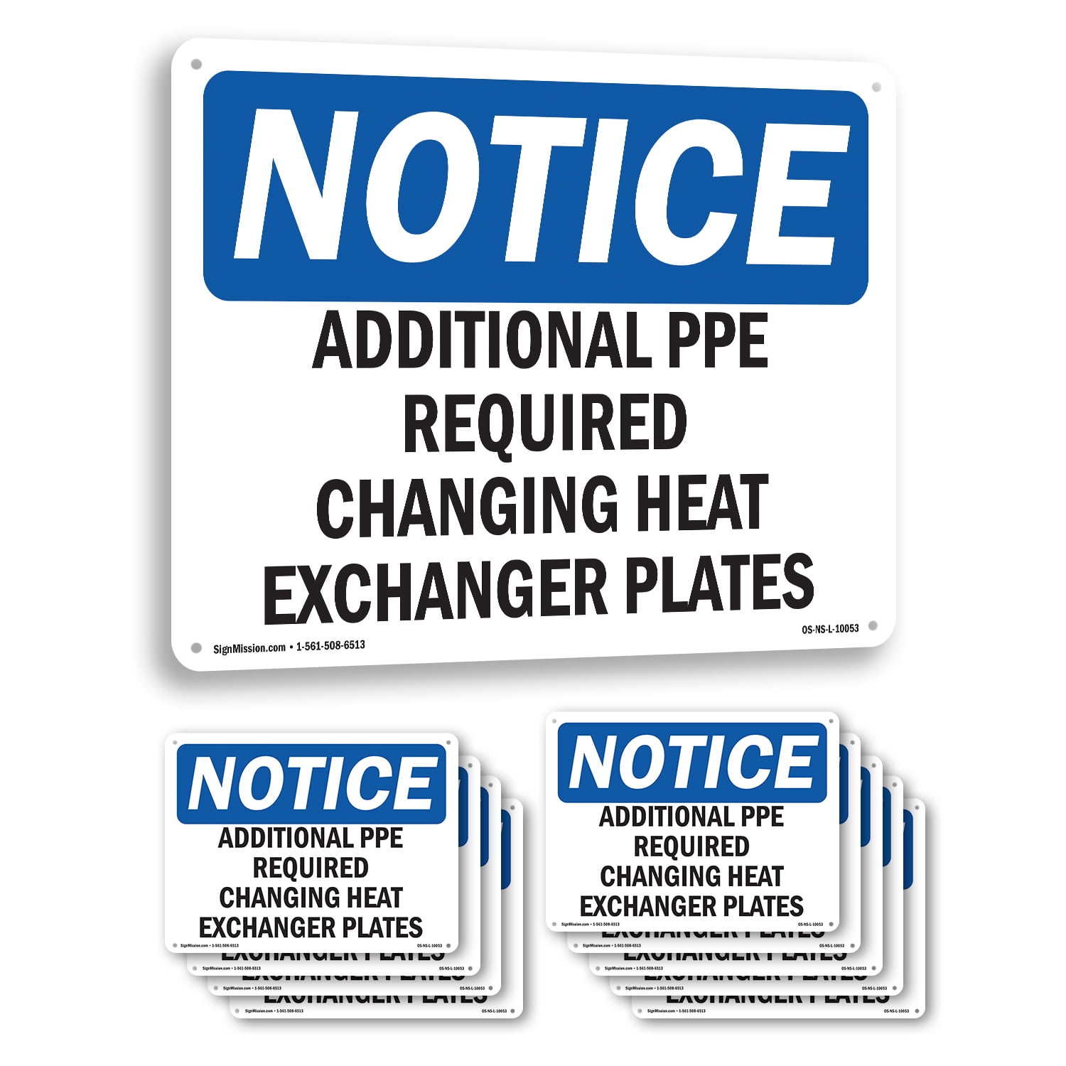 Additional PPE Required Changing Heat Exchanger OSHA Notice Rigid ...