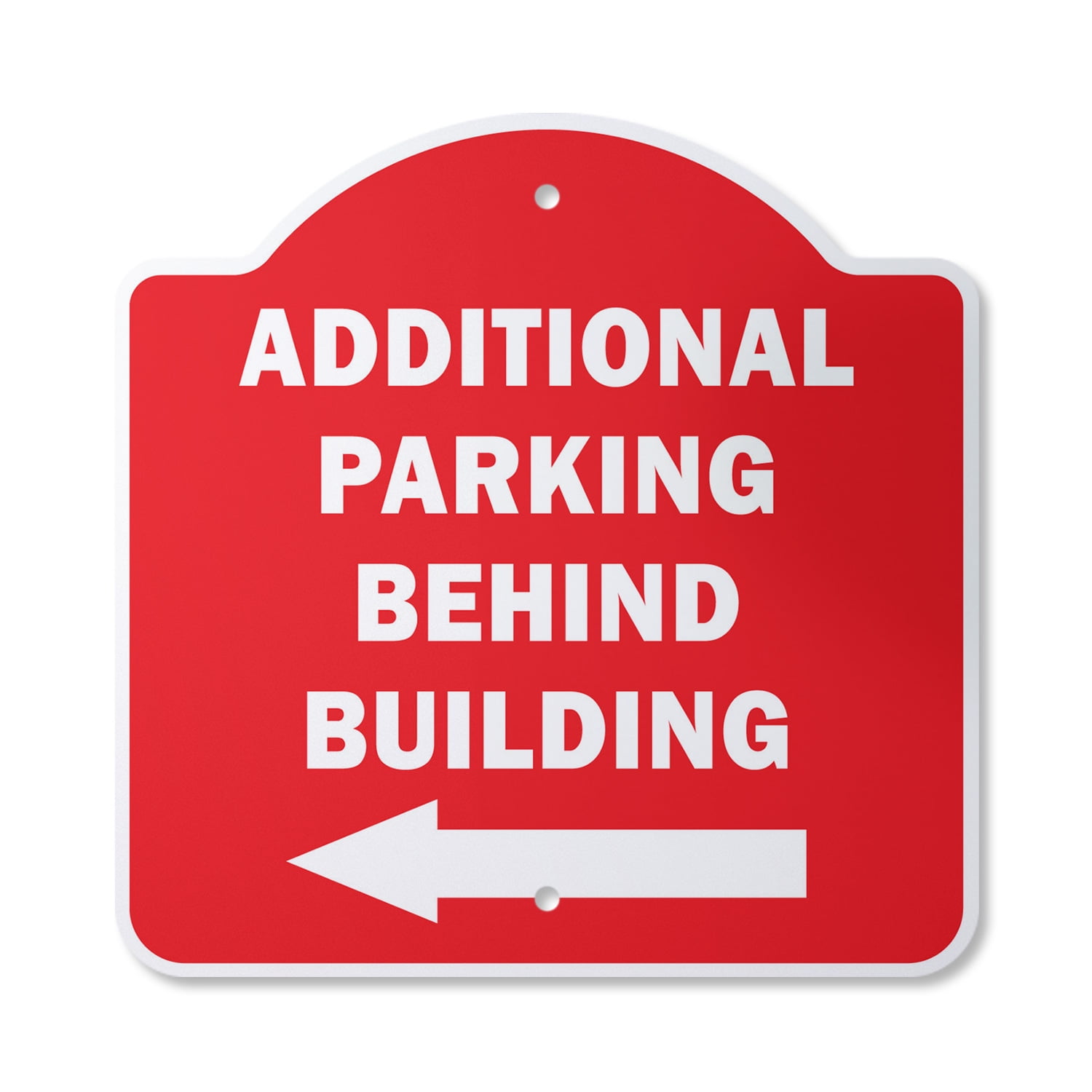Additional Parking Behind Building 12" X 12" Sign | Indoor/Outdoor ...