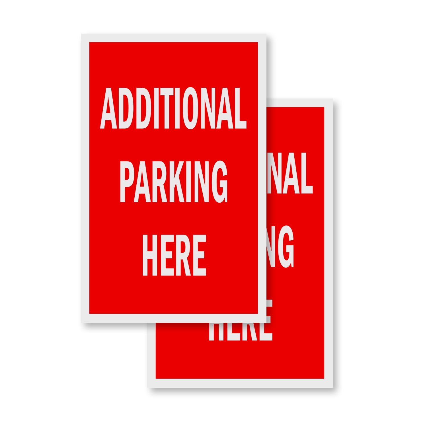 Additional Parking Here (2-PACK) 24" x 36" Vinyl Decals | Sign Insert ...