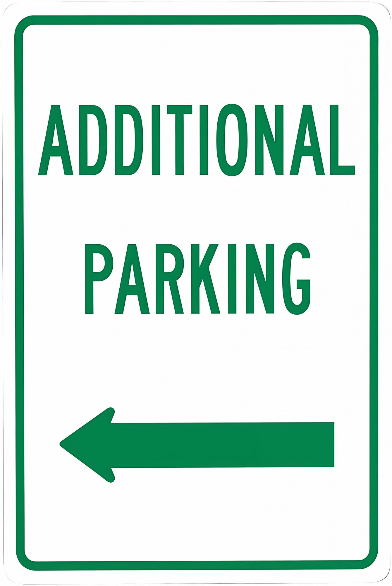 Additional Parking Sign With Left Arrow - 8"x12" Metal Tin Sign ...