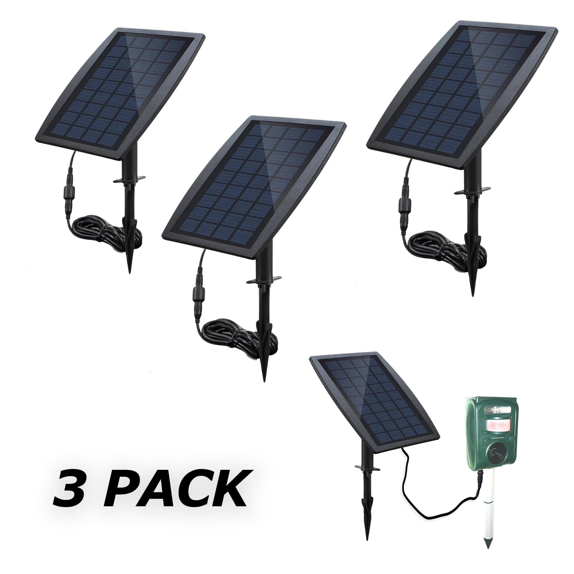 Additional Solar Panel for Ultrasonic Animal Repeller, Model GS-502 – External Solar Charging ...