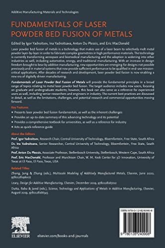 Pre-Owned Fundamentals of Laser Powder Bed Fusion of Metals (Additive ...