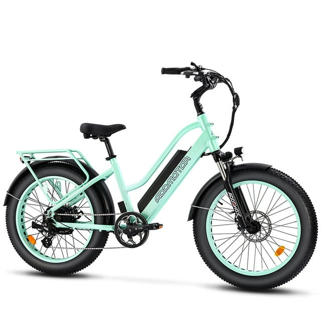 Addmotor Commuter Electrical 24'' E-Bike, Step-Thru 750W Fat Tire, 28MPH for Adults with Shimano ...