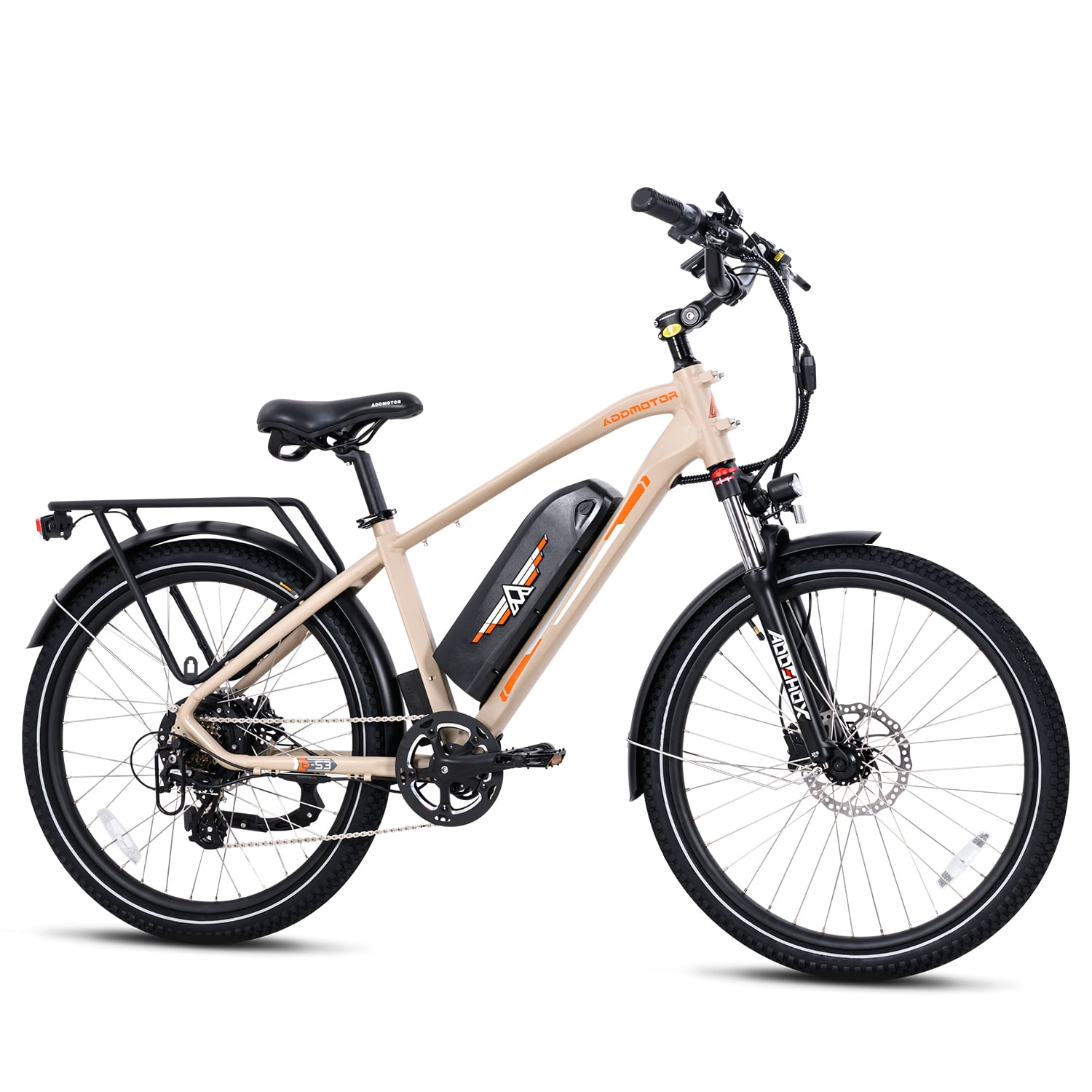 Addmotor 26 inch Electric Bicycles, 500W 48V 20AH UL Certified Battery ...