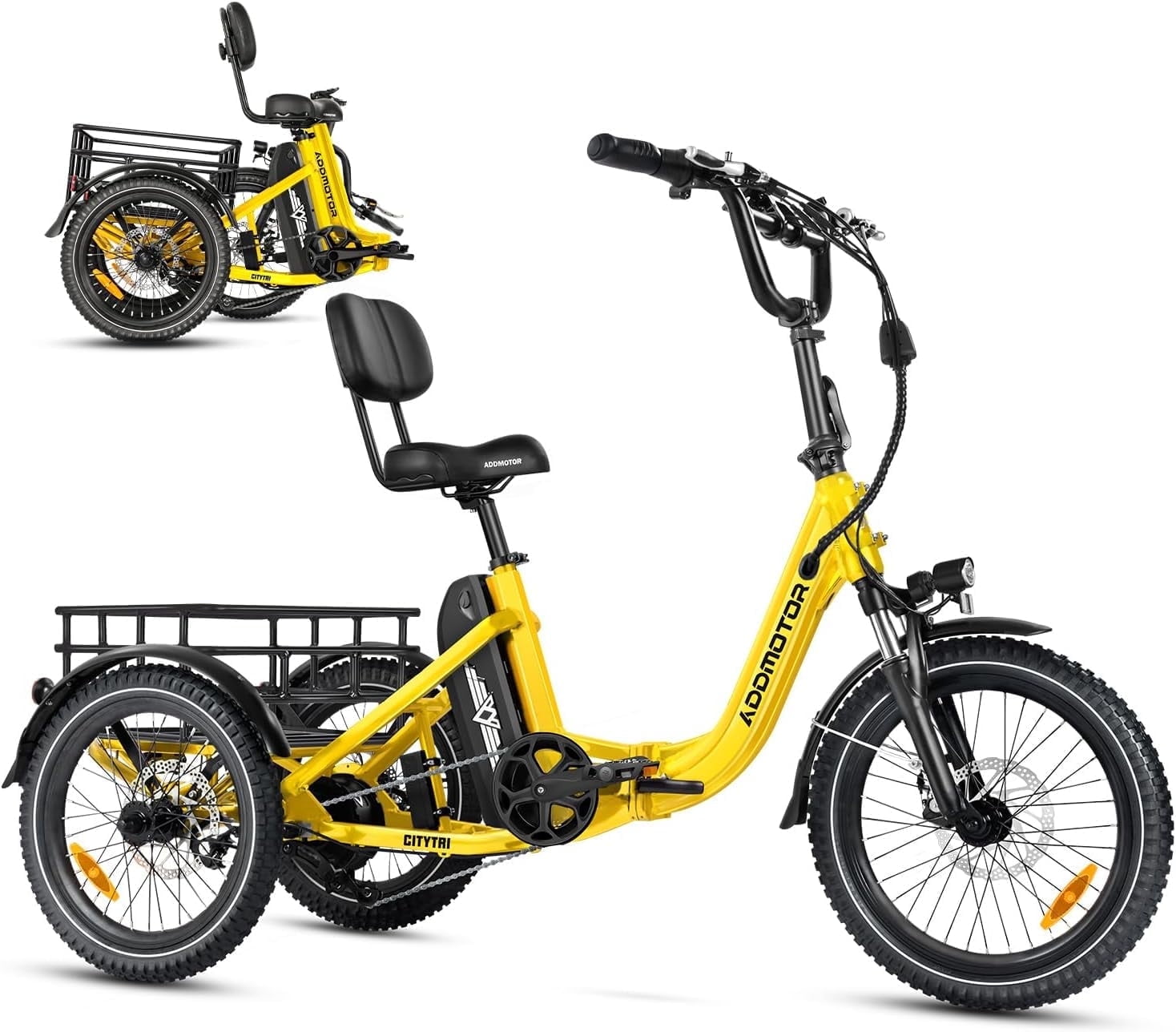 Addmotor 48 V Electric Tricycle with LCD Display and Parking Brake ...