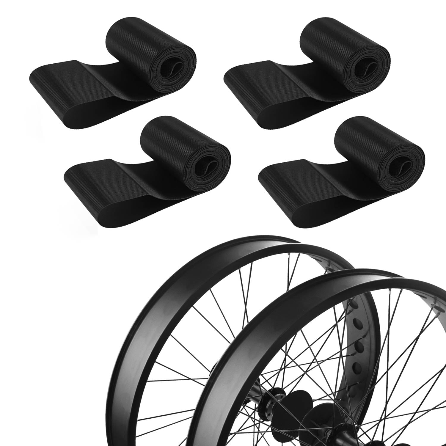 Addmotor 4PCS Rim Strip Rim Tape 26inch Tire Liner PVC Inner Tube ...