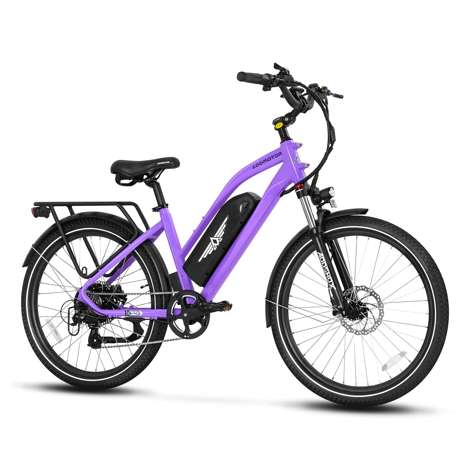 Addmotor Citypro 26inch Electric Bike for Adult, 125 Miles, 500W Commuter City Cruiser Electric ...