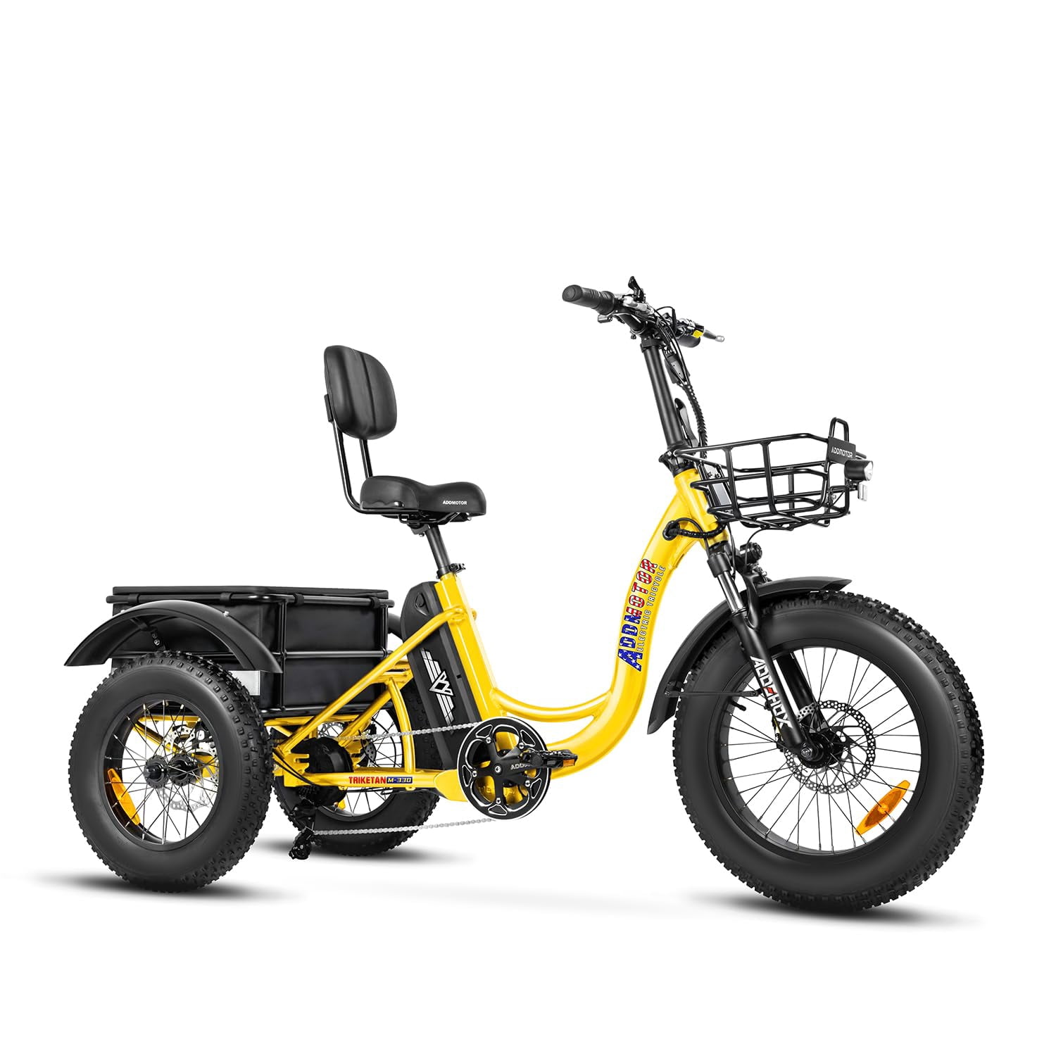 Addmotor Electric Tricycle for Adults, 85 MI Long Range, 450 lbs, M330 ...
