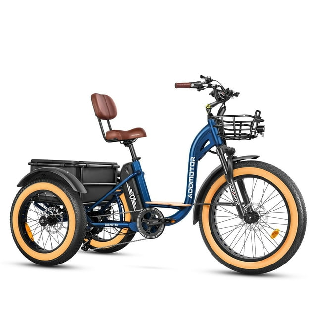 Addmotor M-340 Adult Electric Trike, 750W 3 Wheel E-Bike with 20Ah ...