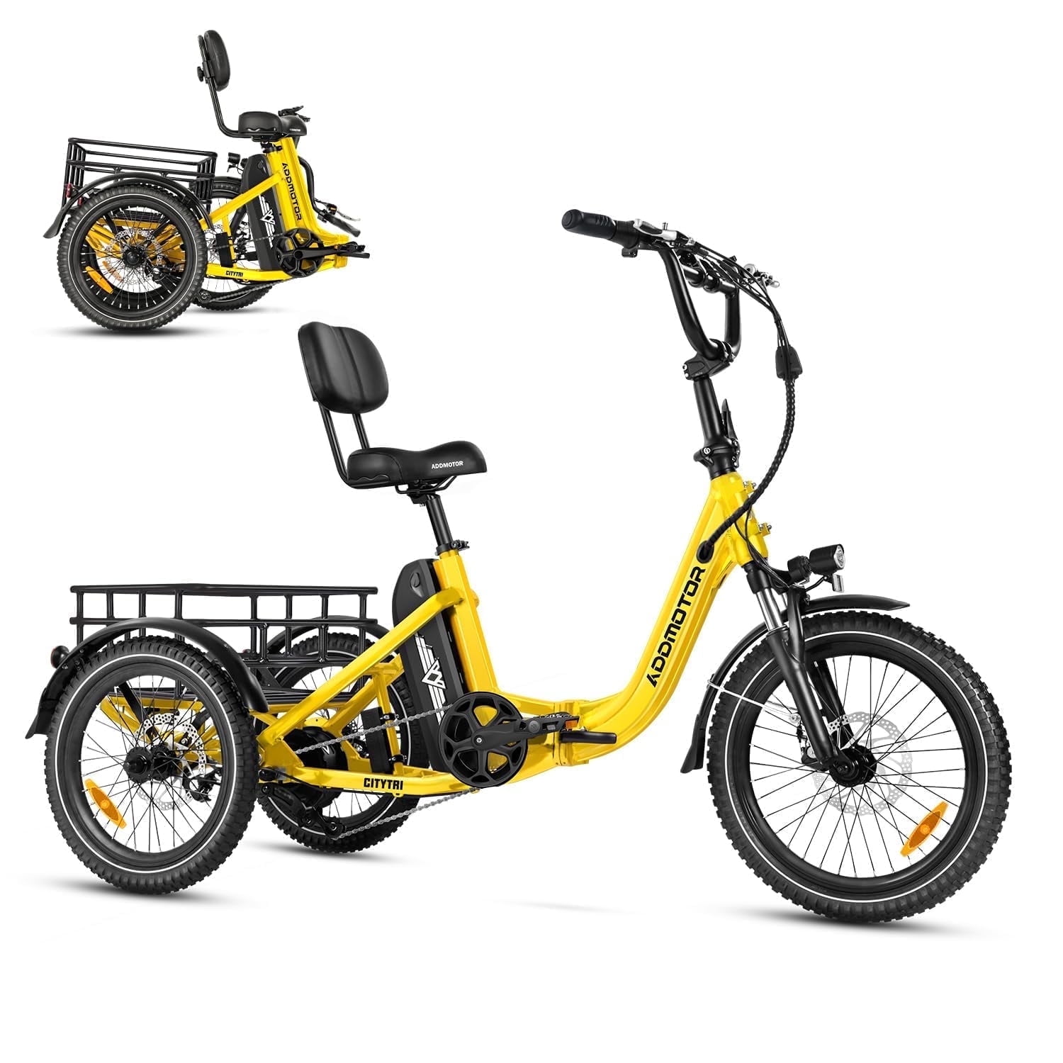 Addmotor Electric Trike for Adults, 750W, Folding Electric Tricycle ...